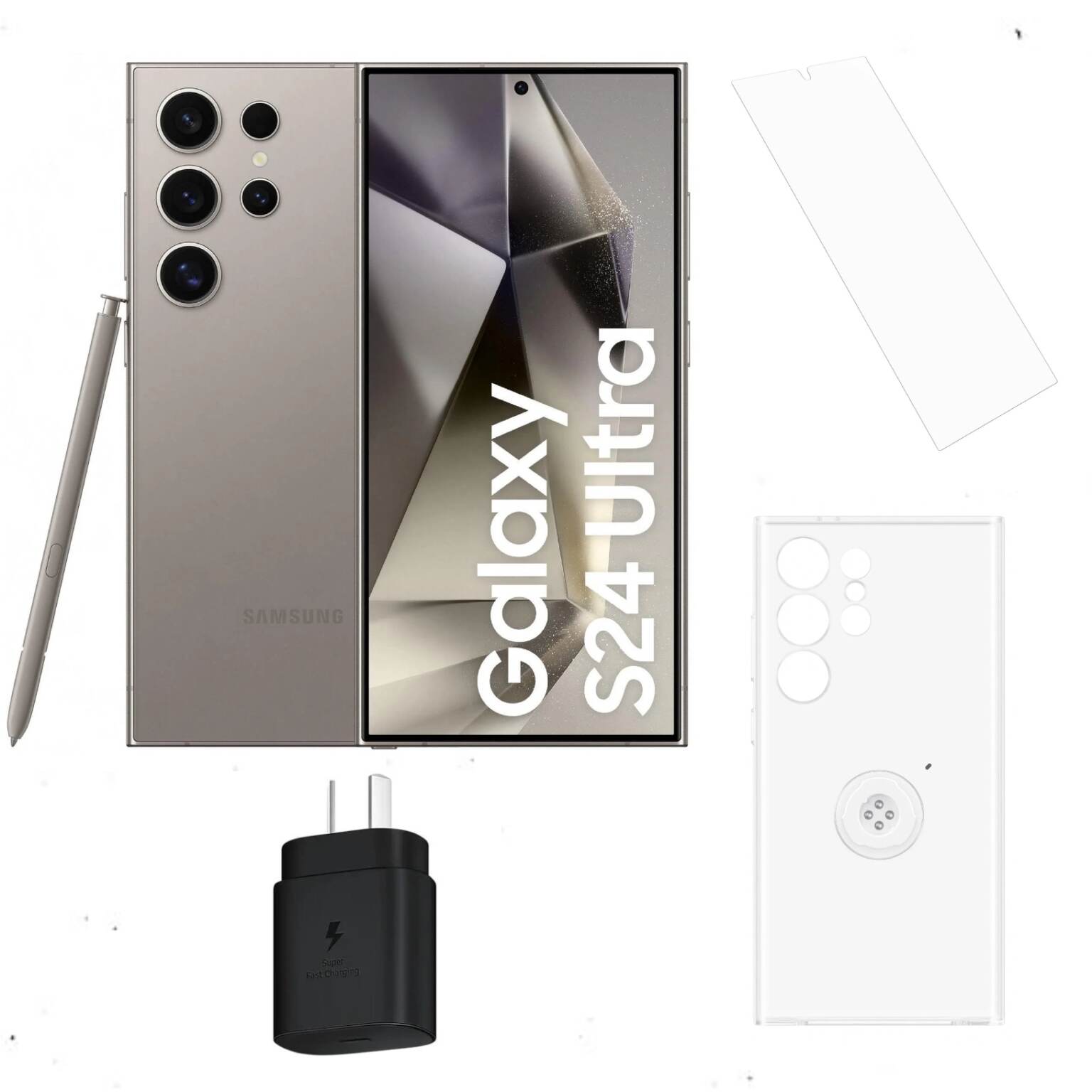Samsung Galaxy S24 Ultra 5G 256GB (Titanium Grey) Bundle - Gimmie